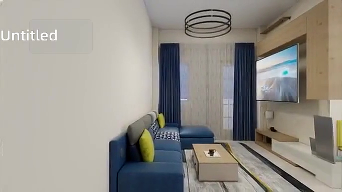 modern living room letter L-Coohom design community