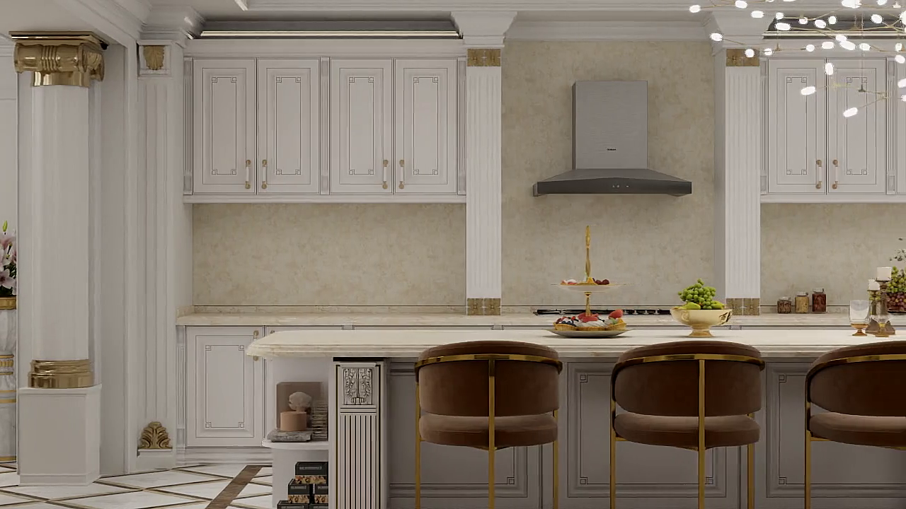 Luxury Kitchen With Dining Room-Coohom design community